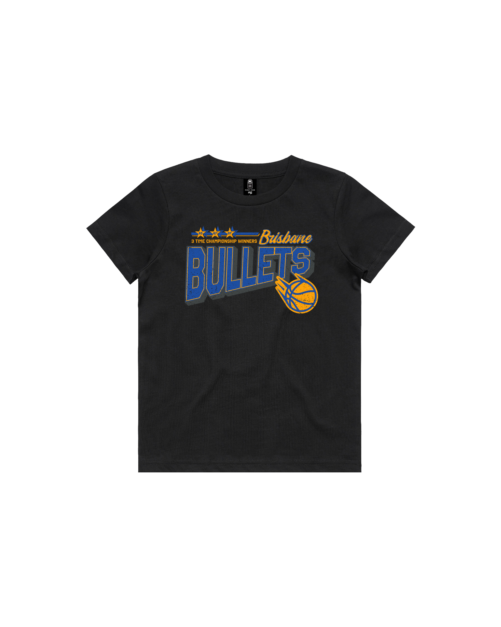 Brisbane Bullets Youth Heritage Wordmark Tee - Black – Bullets Store